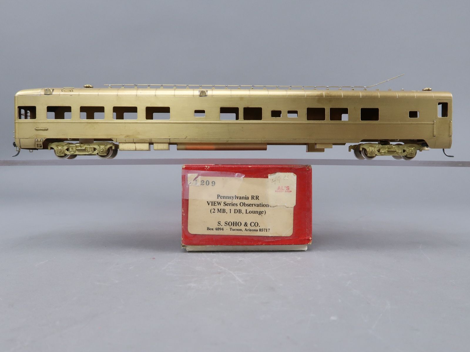 HO Brass Model - Soho 1209 PRR Pennsylvania 2-1 Sleeper Lounge ...