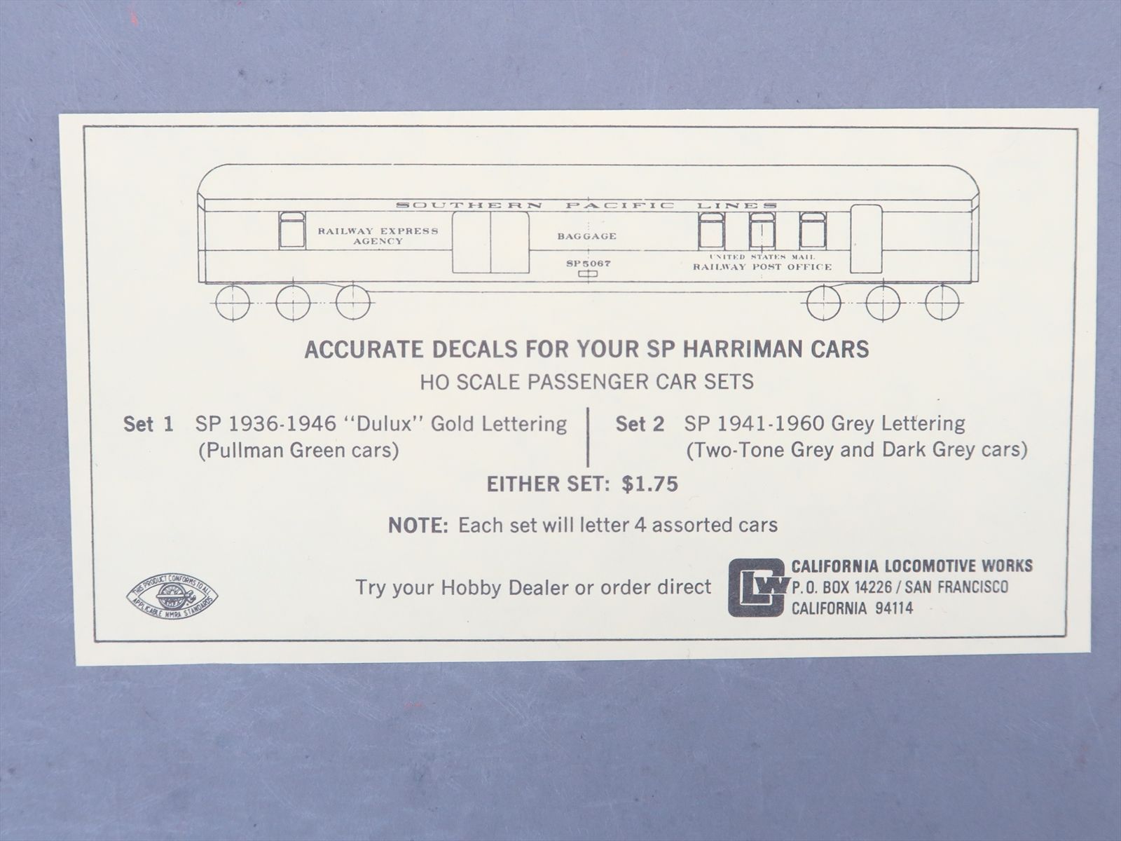 HO Brass Model - Soho SP Southern Pacific 79' Lounge - Unpainted - 1973 ...