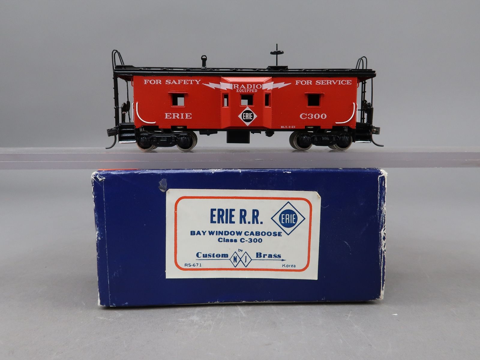 HO Brass Model - NJCB RS-671 ERIE RR Bay Window Caboose C-300 - Custom ...