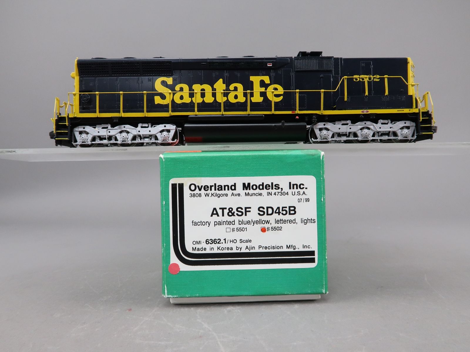 HO Brass Model - OMI 6362.1 AT&SF Santa Fe SD45B #5502 - F/P - 1999 Run - Ajin