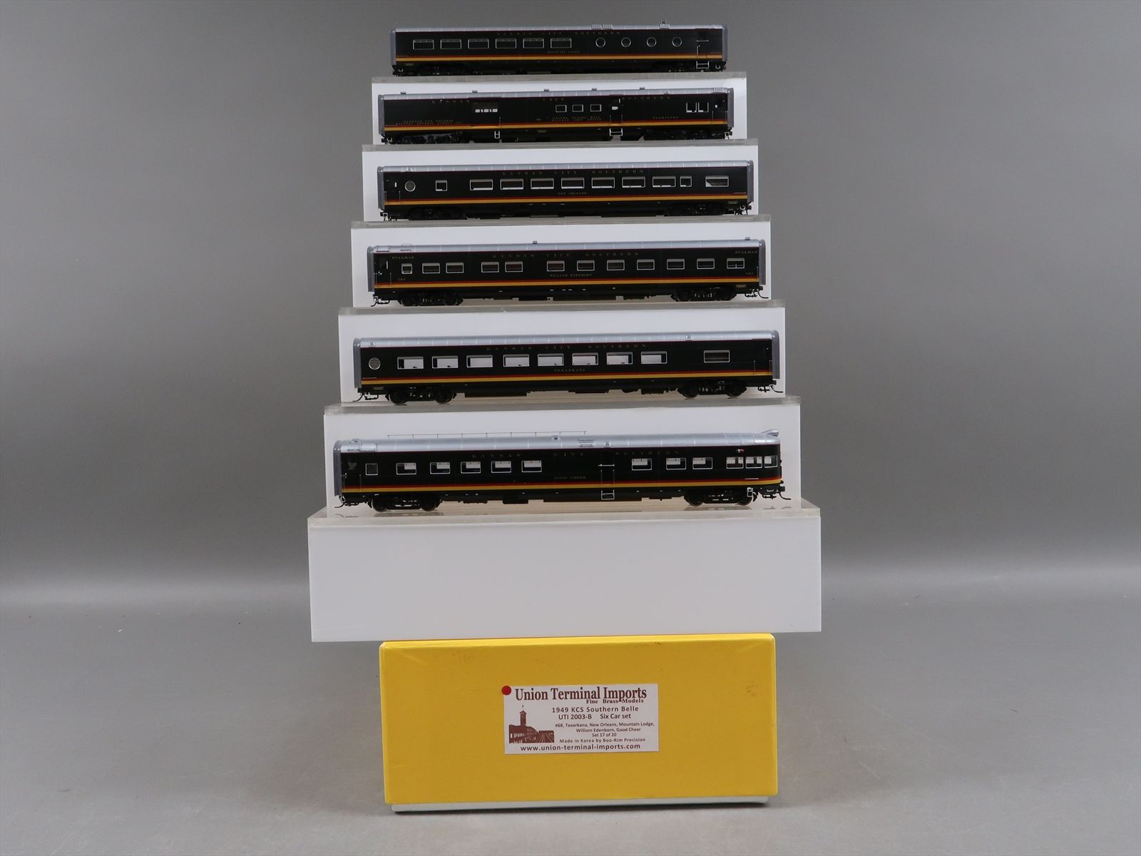 HO Brass Model - UTI 2003-B KCS Kansas City Southern Belle Six Car Passenger Set - F/P - 2013 ...