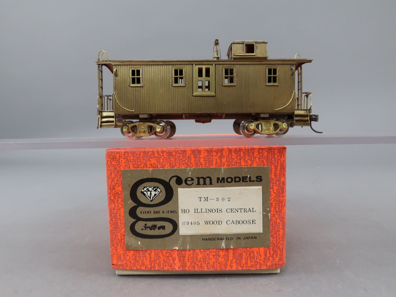 HO Brass Model - GEM TM-302 IC Illinois Central Wood Caboose #9405 ...