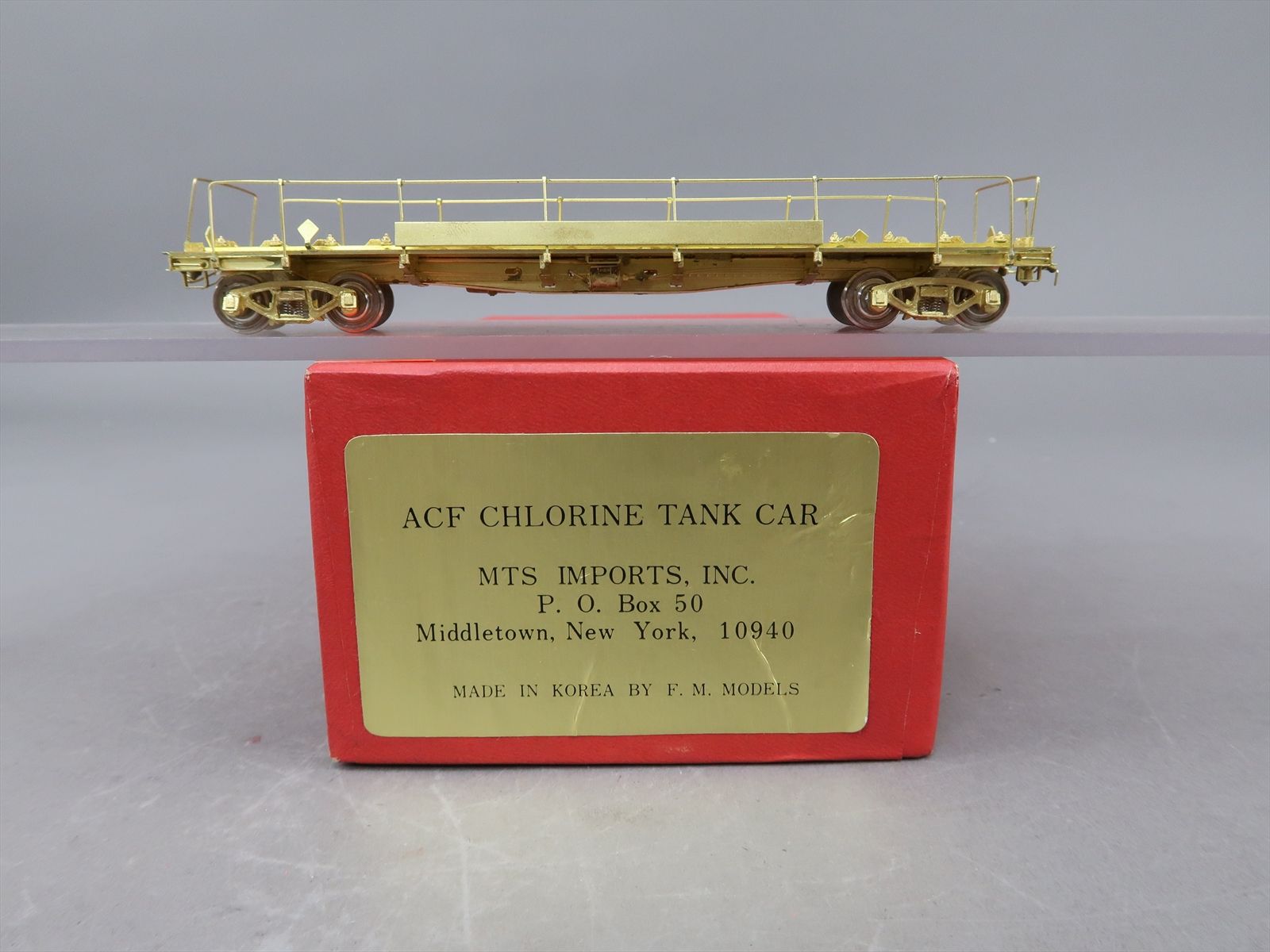 HO Brass Model - MTS ACF Chlorine Tank Car w/ Tanks - Unpainted - 1987 ...
