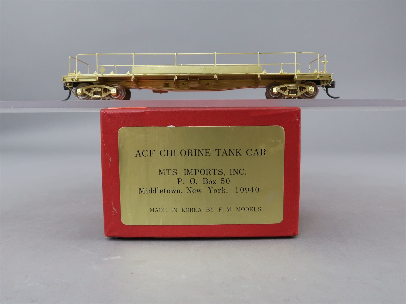 HO Brass Model - MTS ACF Chlorine Tank Car w/ Tanks - Unpainted - 1987 ...