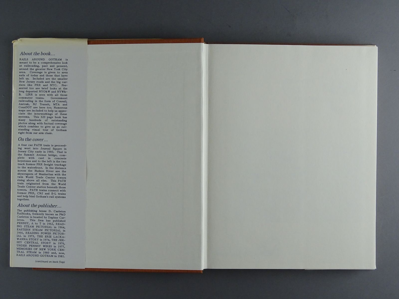 Railroad Book - Rails Around Gotham - Paul Carleton - 320 pages