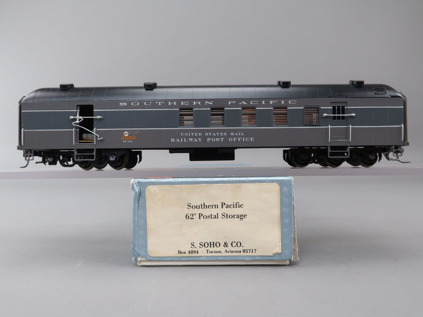 HO Brass Model - Soho SP Southern Pacific 62' Postal Storage Car Lark #4119 - Custom + Detail ...