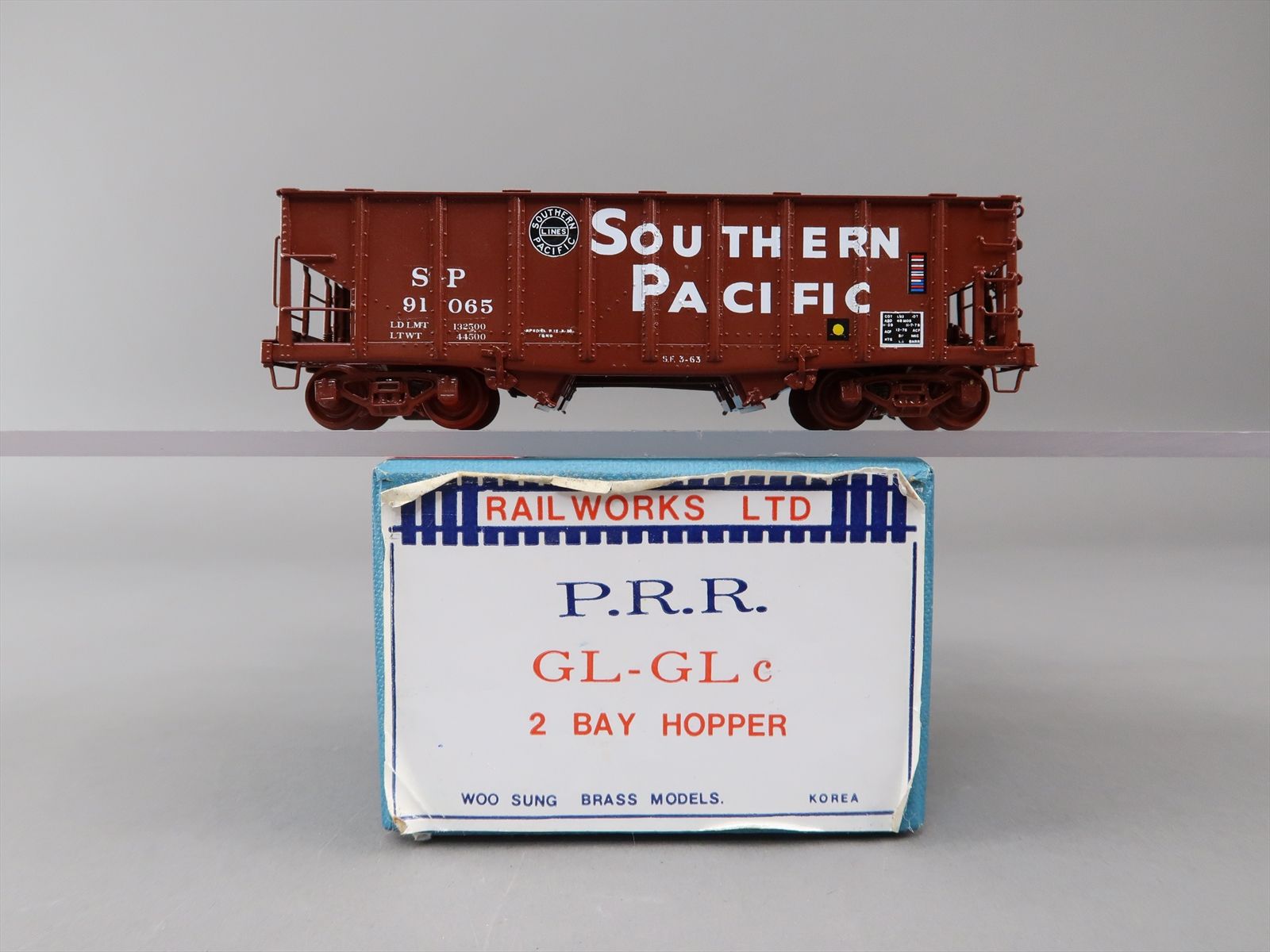 HO Brass Model - Railworks PRR as SP Southern Pacific GL GLc 2 Bay ...