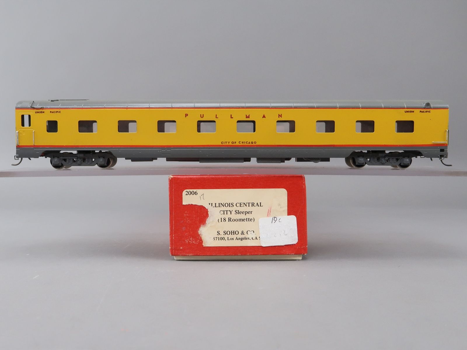 HO Brass Model - Soho 2006 IC as UP Union Pacific 18 Roomette Sleeper ...