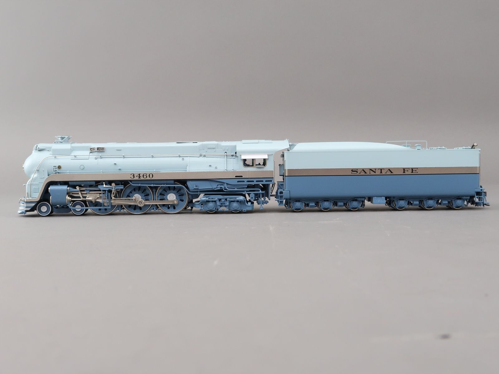 HO Brass Model - Hallmark Super Crown AT&SF Santa Fe Streamlined Blue Goose 4-6-4 #3460 Modified ...