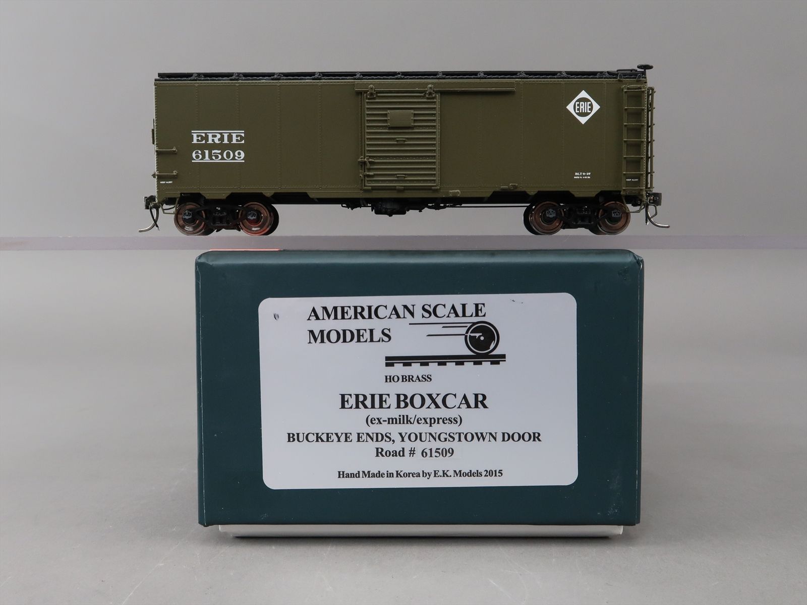 HO Brass Model - ASM ERIE Boxcar w/ Buckeye Ends + Youngstown Door ...