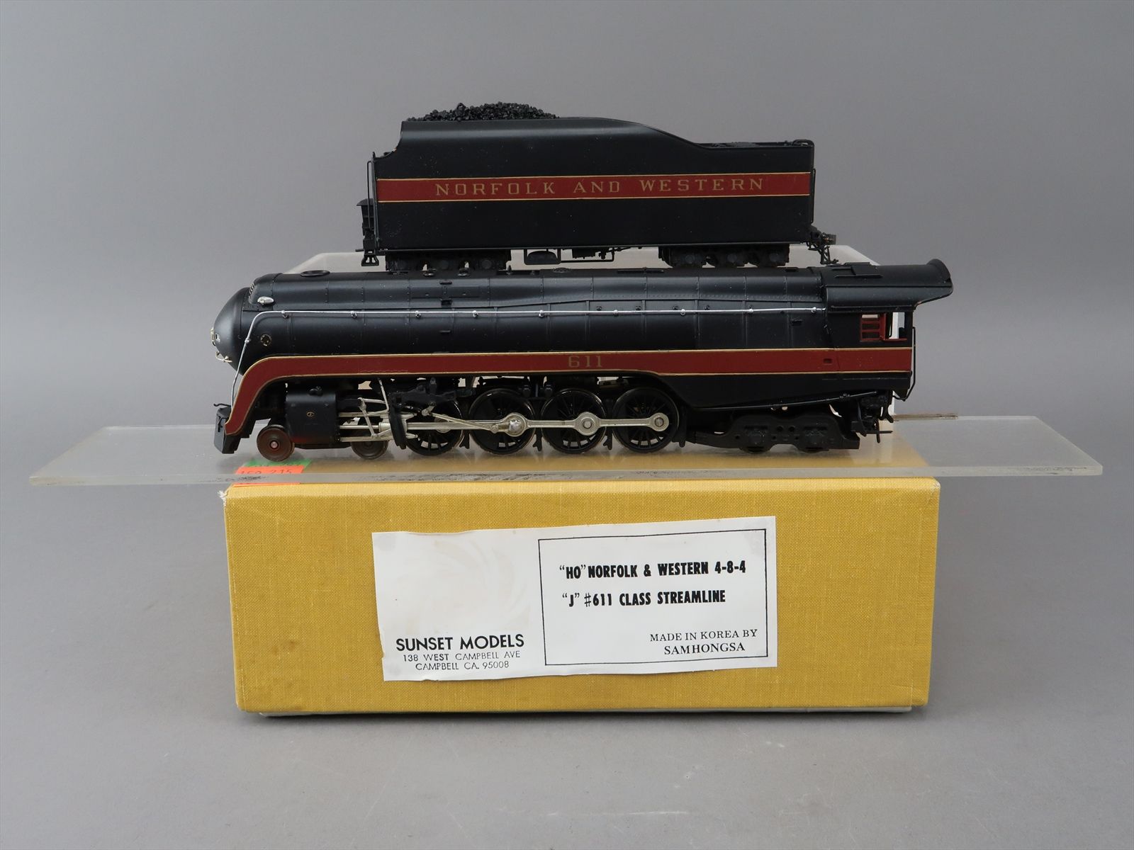 HO Brass Model - Sunset N&W Norfolk & Western J Class 4-8-4 Streamlined ...