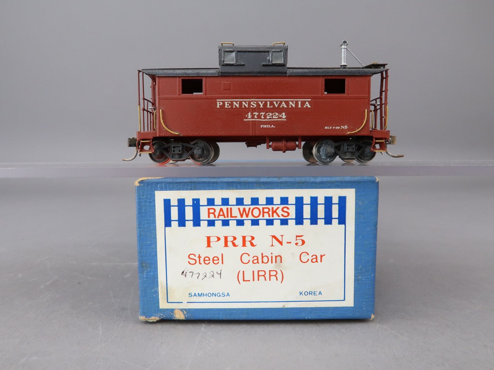HO Brass Model - Railworks PRR Pennsylvania N-5 Steel Cabin Car Caboose #477224 - Fair Custom ...