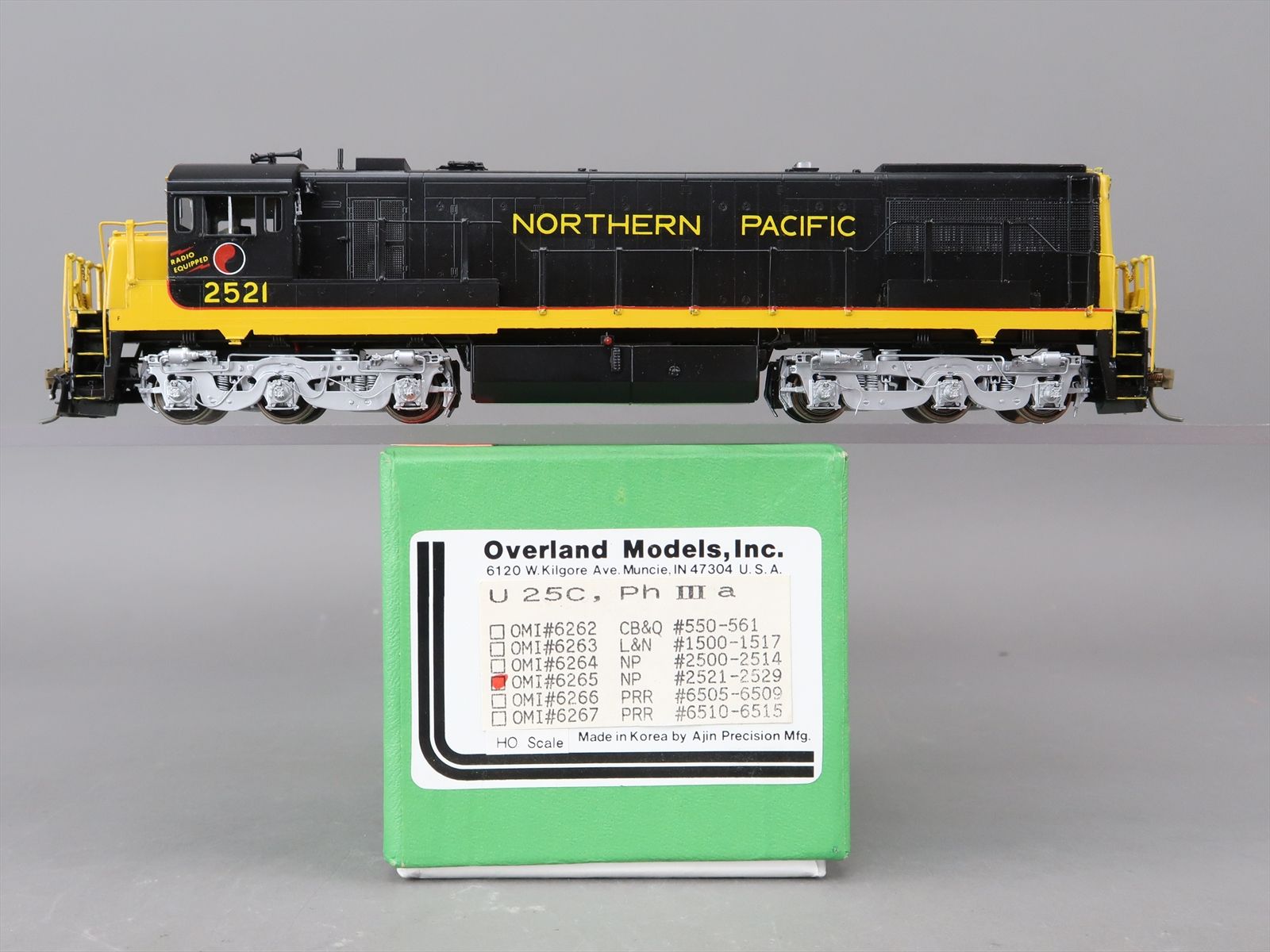 HO Brass Model - OMI 6265 NP Northern Pacific U25C Phase IIIa #2521 ...