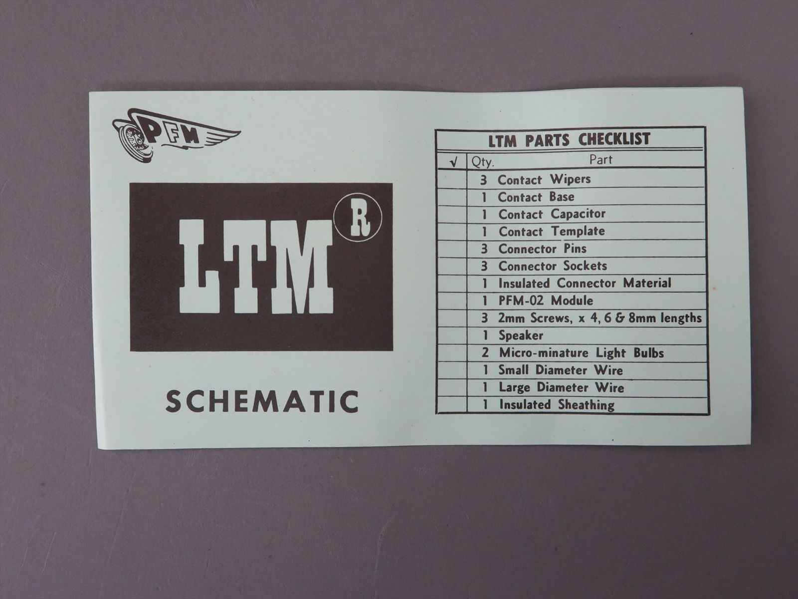 HO Brass Parts - PFM Sound LTM Module and Speaker