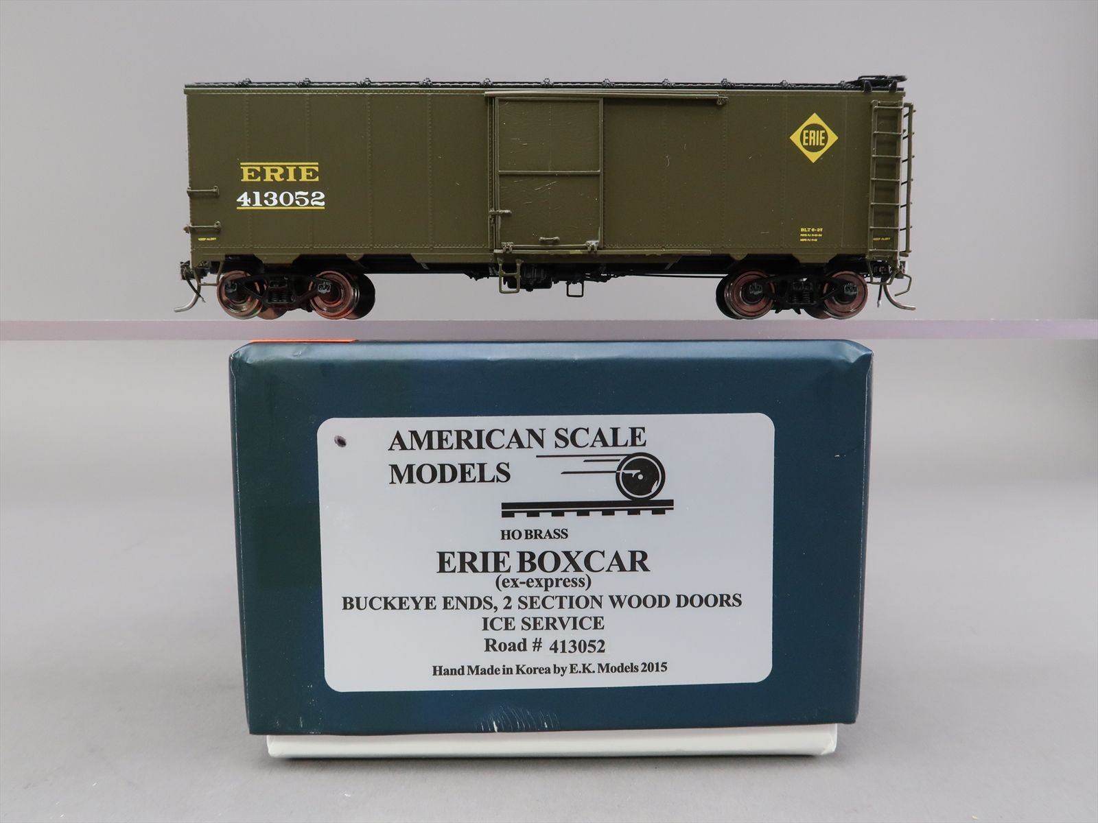 HO Brass Model - ASM ERIE Boxcar w/ Buckeye Ends + Two Section Wood ...