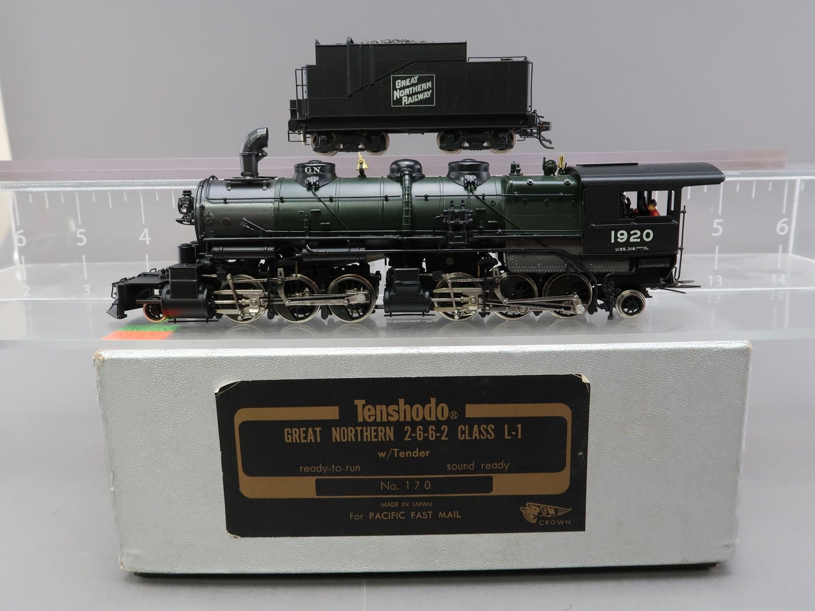HO Brass Model - PFM GN Great Northern L-1 2-6-6-2 Green #1920 - F/P ...