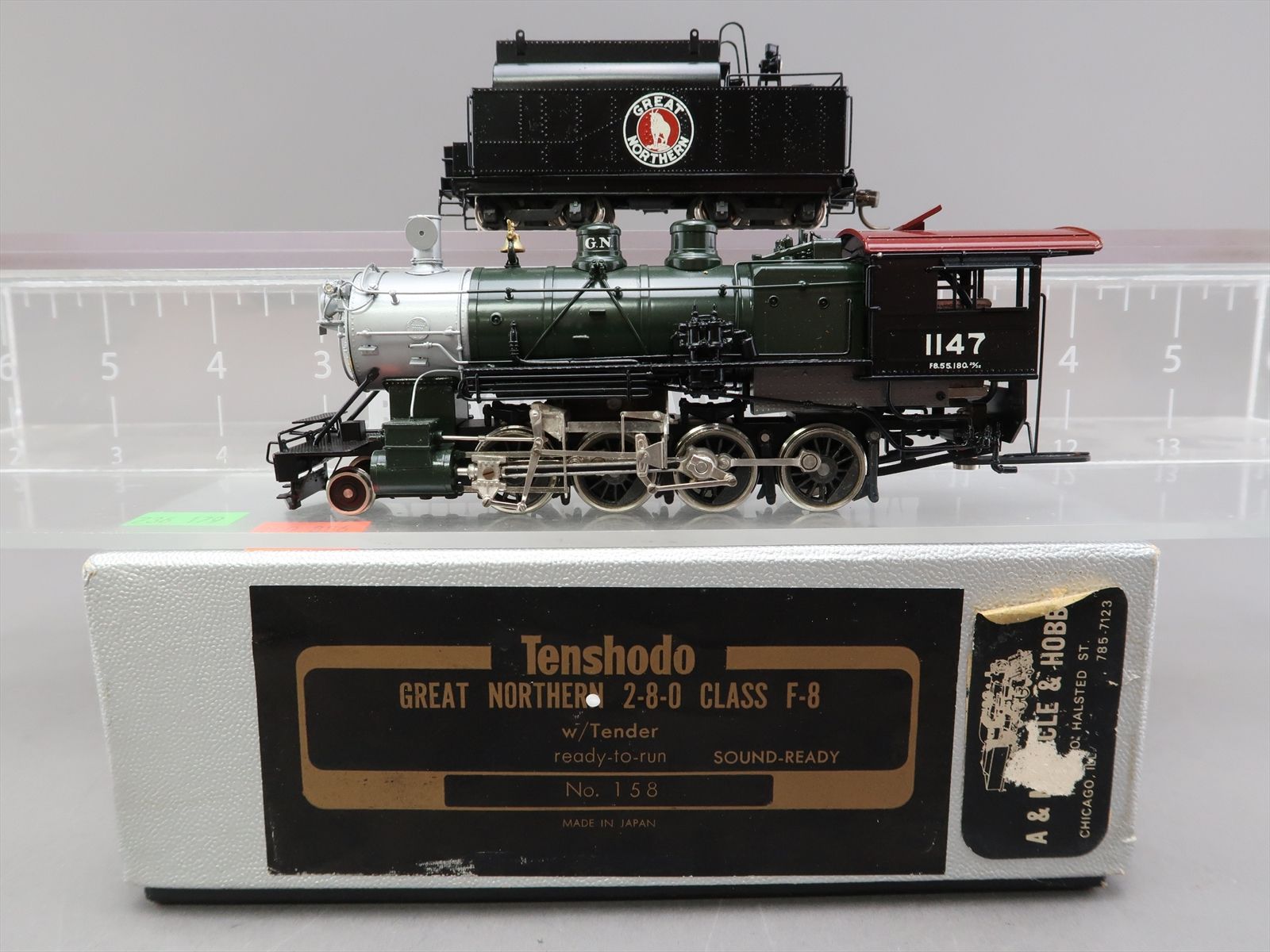 HO Brass Model - PFM 158 GN Great Northern F-8 2-8-0 #1147 - F/P - 1975 ...