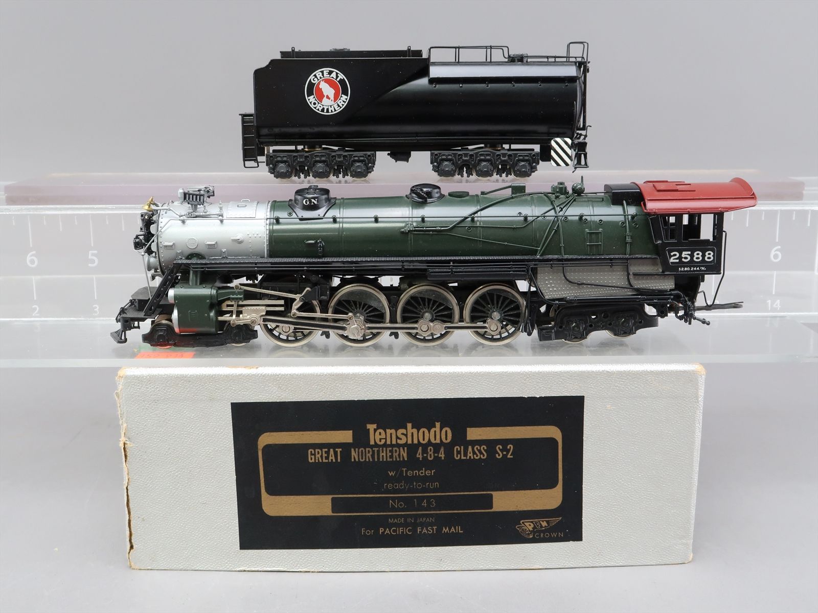 HO Brass Model - PFM 143 GN Great Northern S-2 4-8-4 #2588 - F/P - 1971 ...