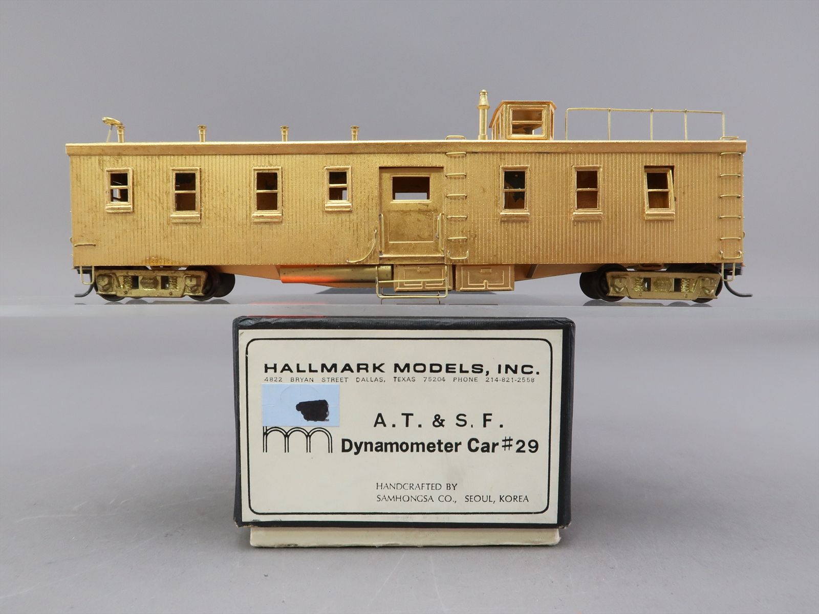 HO Brass Model - HM Hallmark AT&SF Santa Fe Dynamometer Car #29 ...