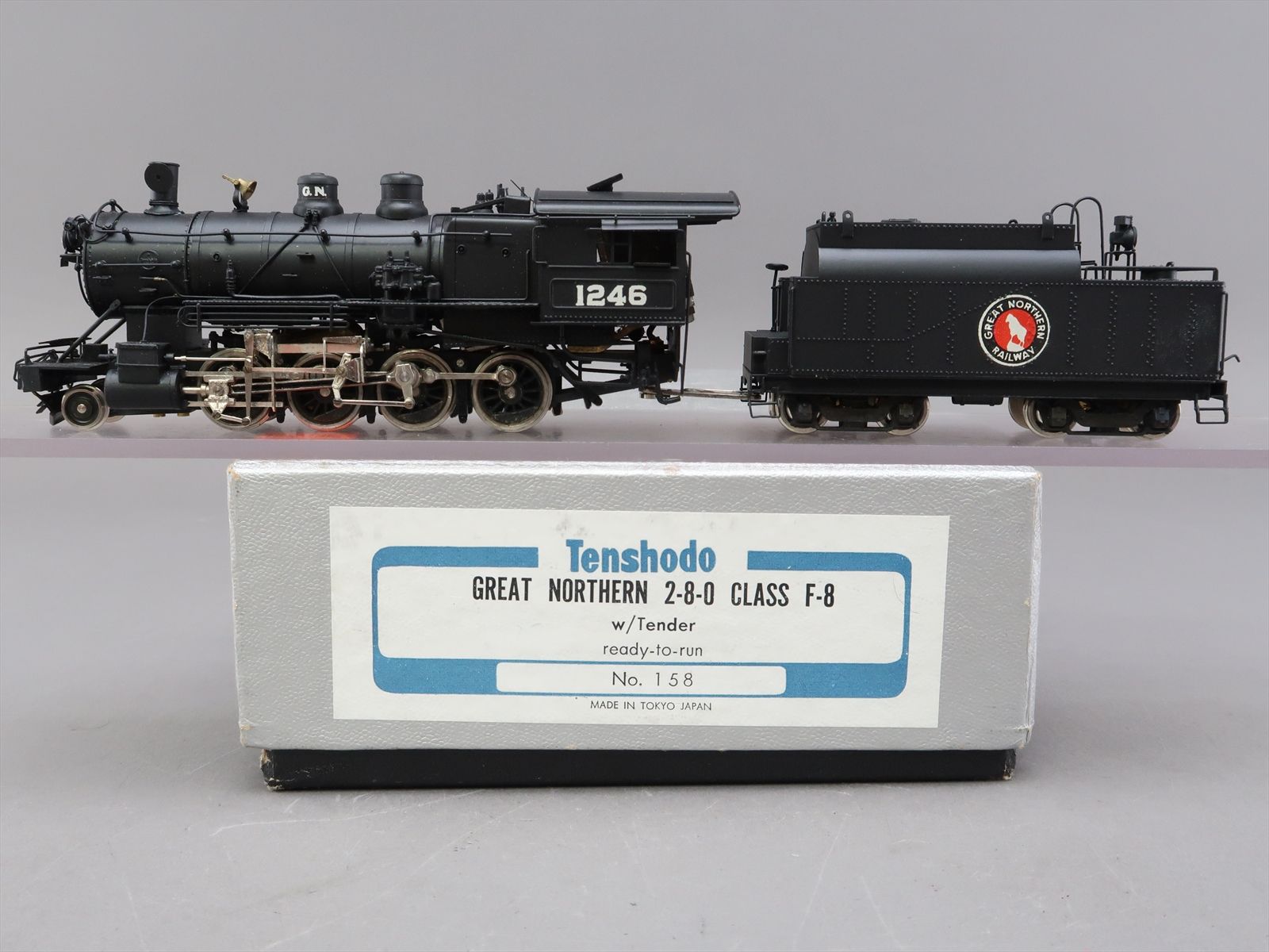 HO Brass Model - PFM 158 GN Great Northern F-8 2-8-0 #1246 - F/P - 1968 ...