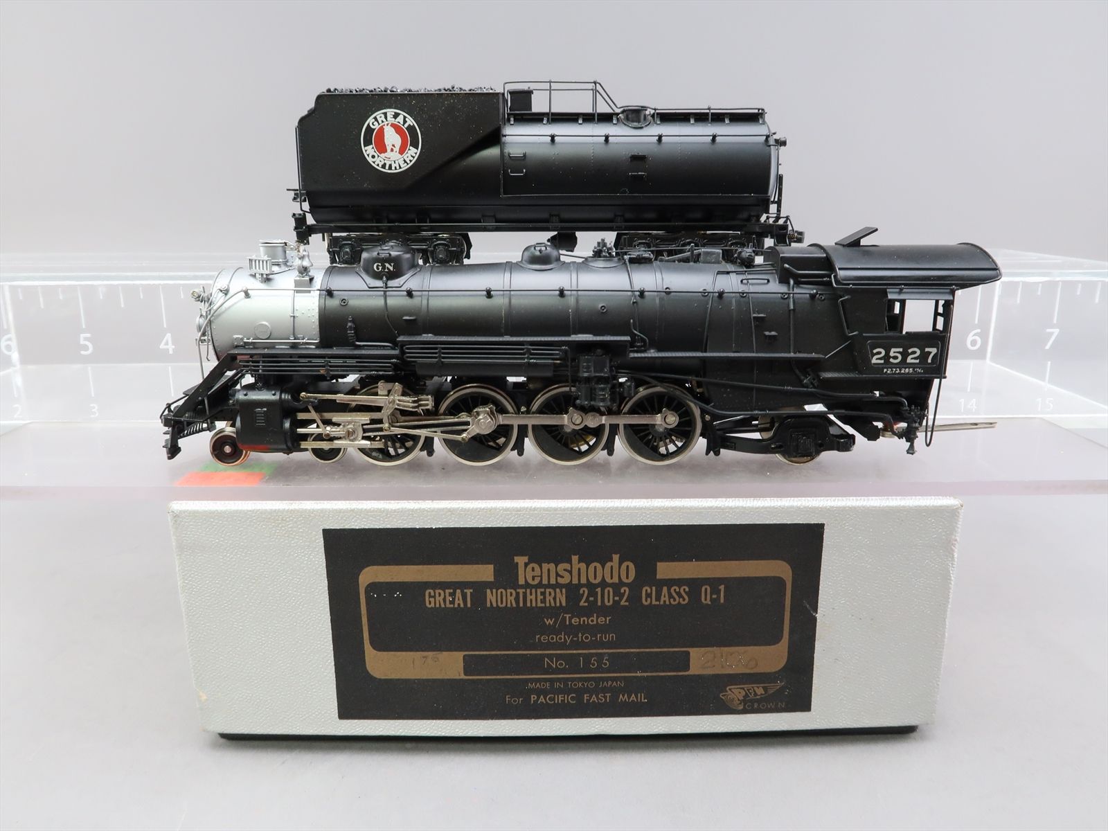 HO Brass Model - PFM Crown GN Great Northern Q-1 2-10-2 #2527 - F/P - 1967 Run - Tenshodo *FOAM ...