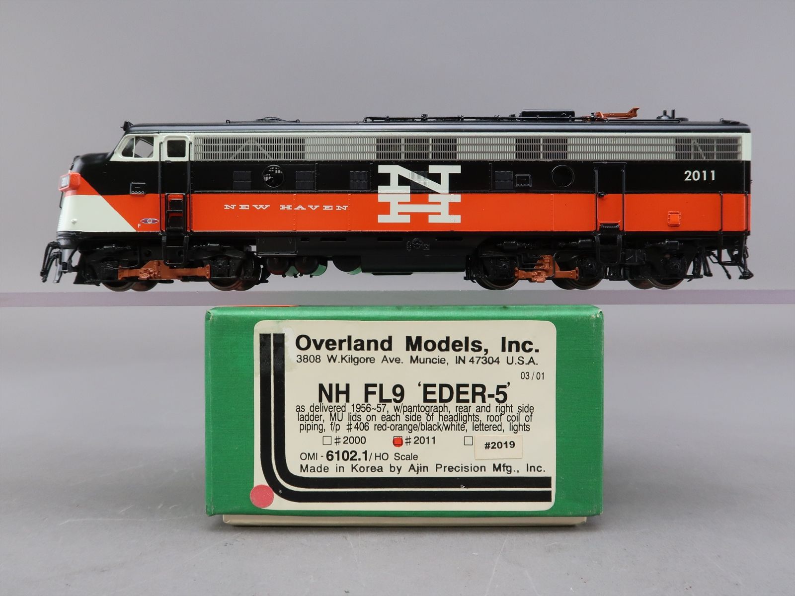 HO Brass Model - OMI 6102.1 NH New Haven FL9 EDER-a As Delivered #2011 ...