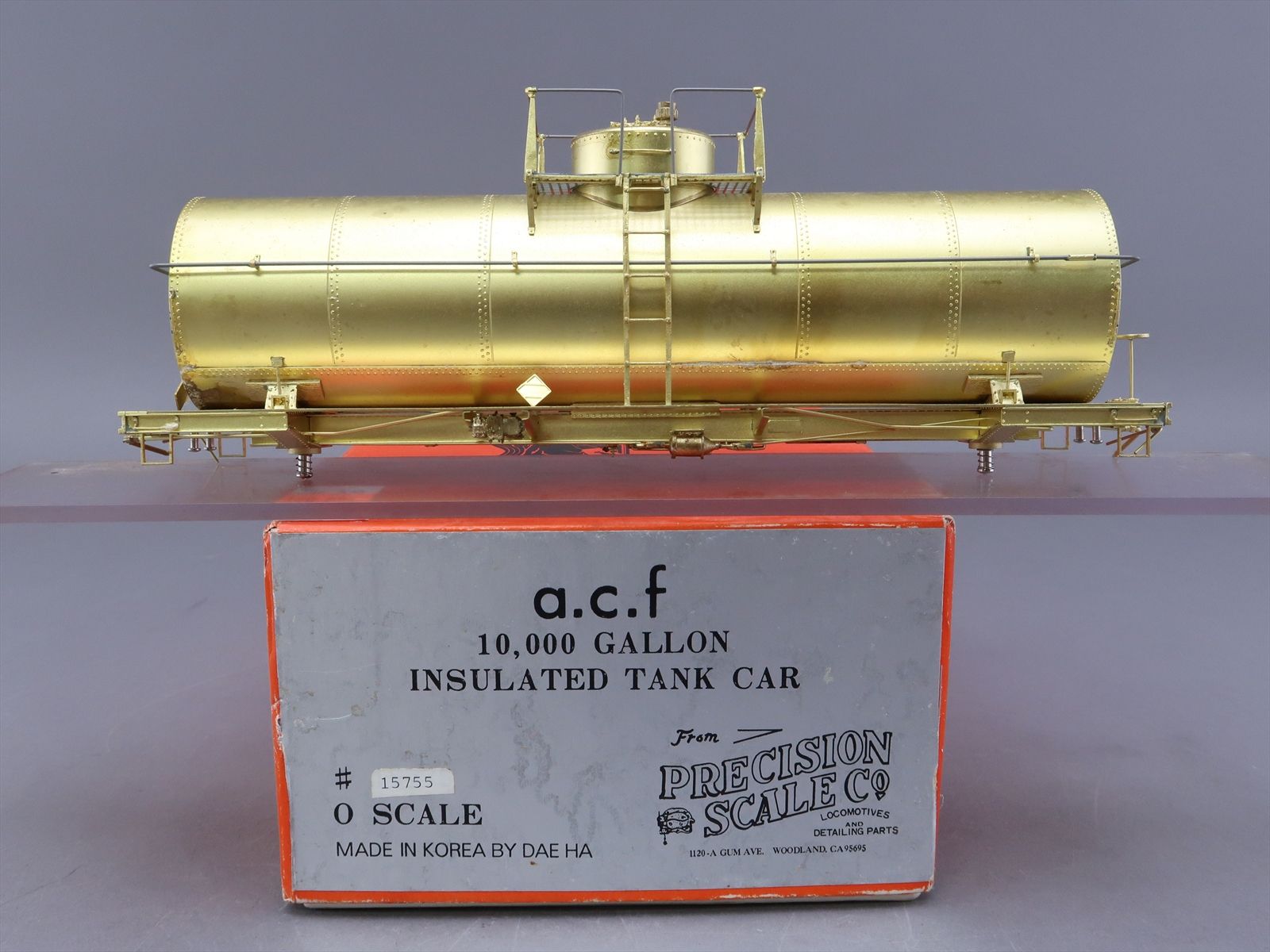 O Brass Model - PSC 15755 ACF 10,000 Gallon Tank Car Insulated ...