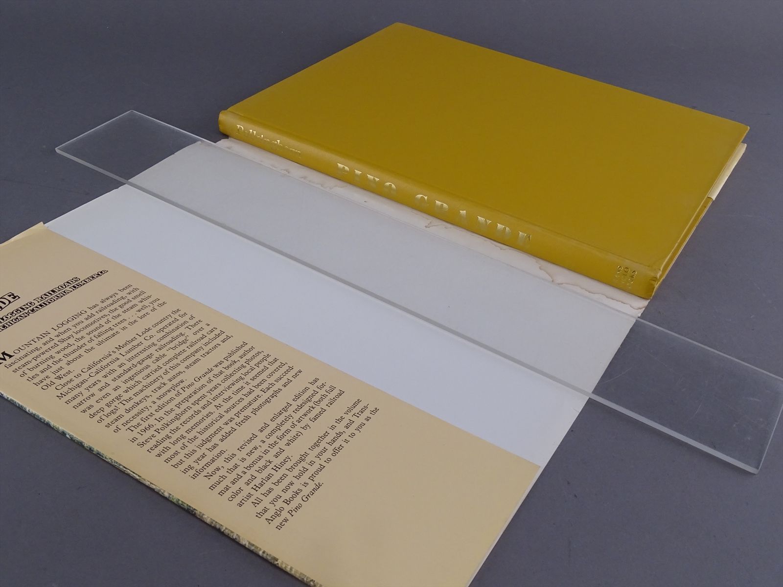 Railroad Book: Pino Grande - Logging Railroads - R. Polkinghorn - SIGNED