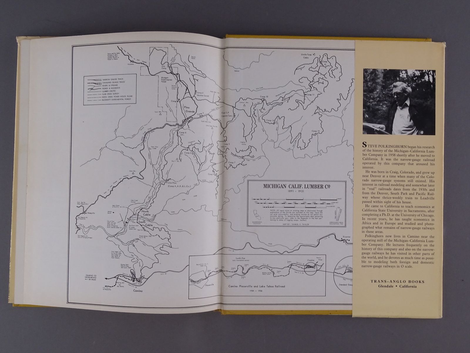 Railroad Book: Pino Grande - Logging Railroads - R. Polkinghorn - SIGNED