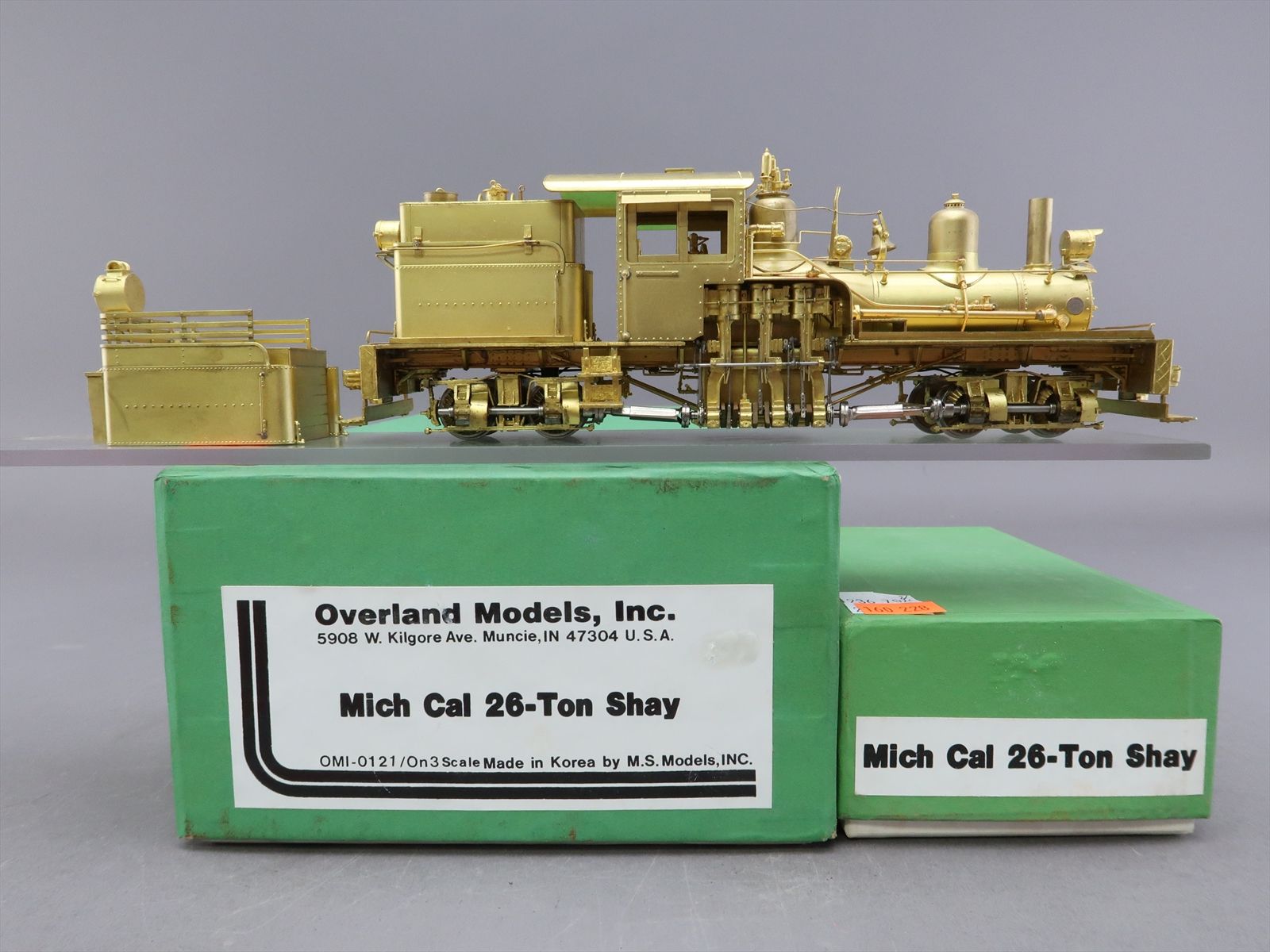 On3 Brass Model - OMI 0121 Mich Cal 26-Ton Shay - Unpainted - 1986 Run ...