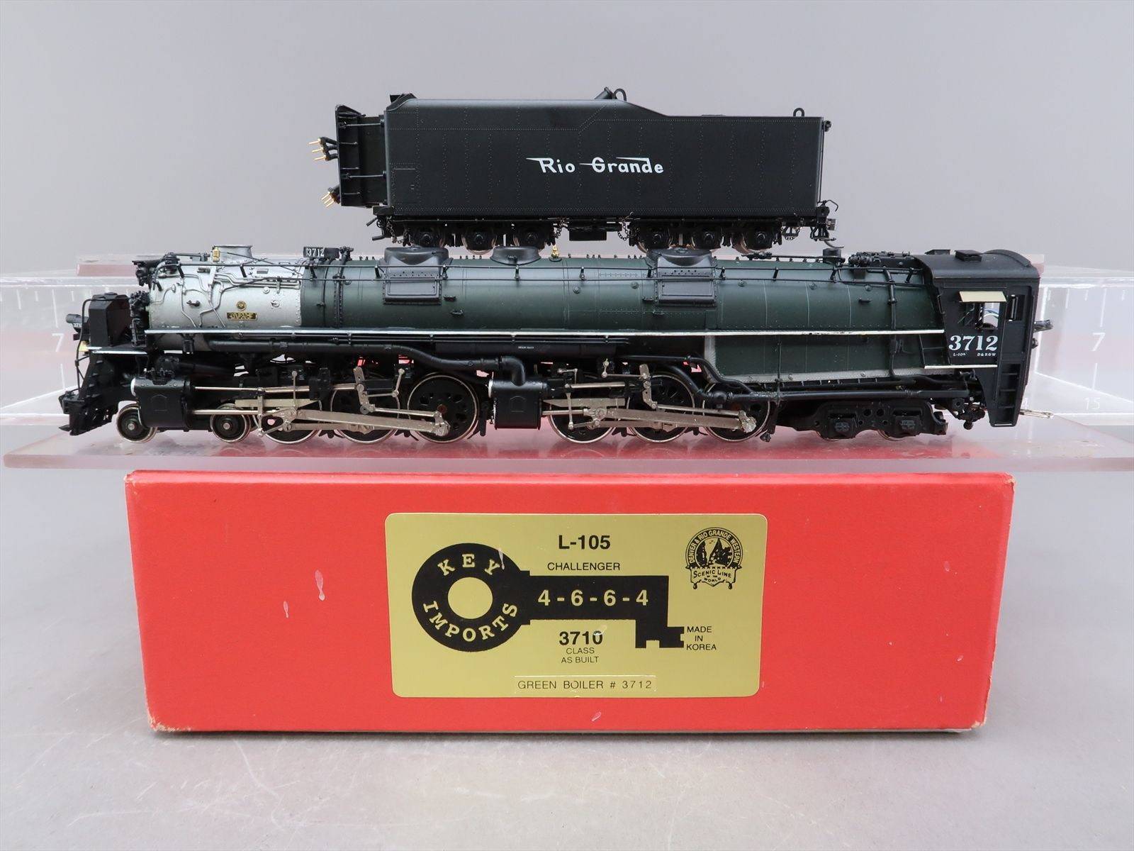 HO Brass Model - Key D&RGW Rio Grande L-105 Challenger 4-6-6-4 #3712 As ...