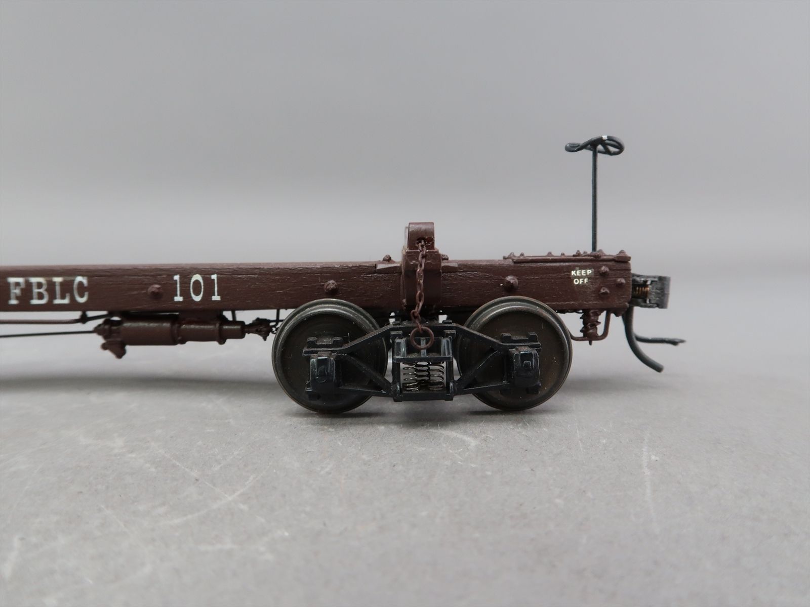 O Brass Model - BCM Beaver Creek FBLC 38' Skeleton Log Car - Custom - Lone Star - No Box