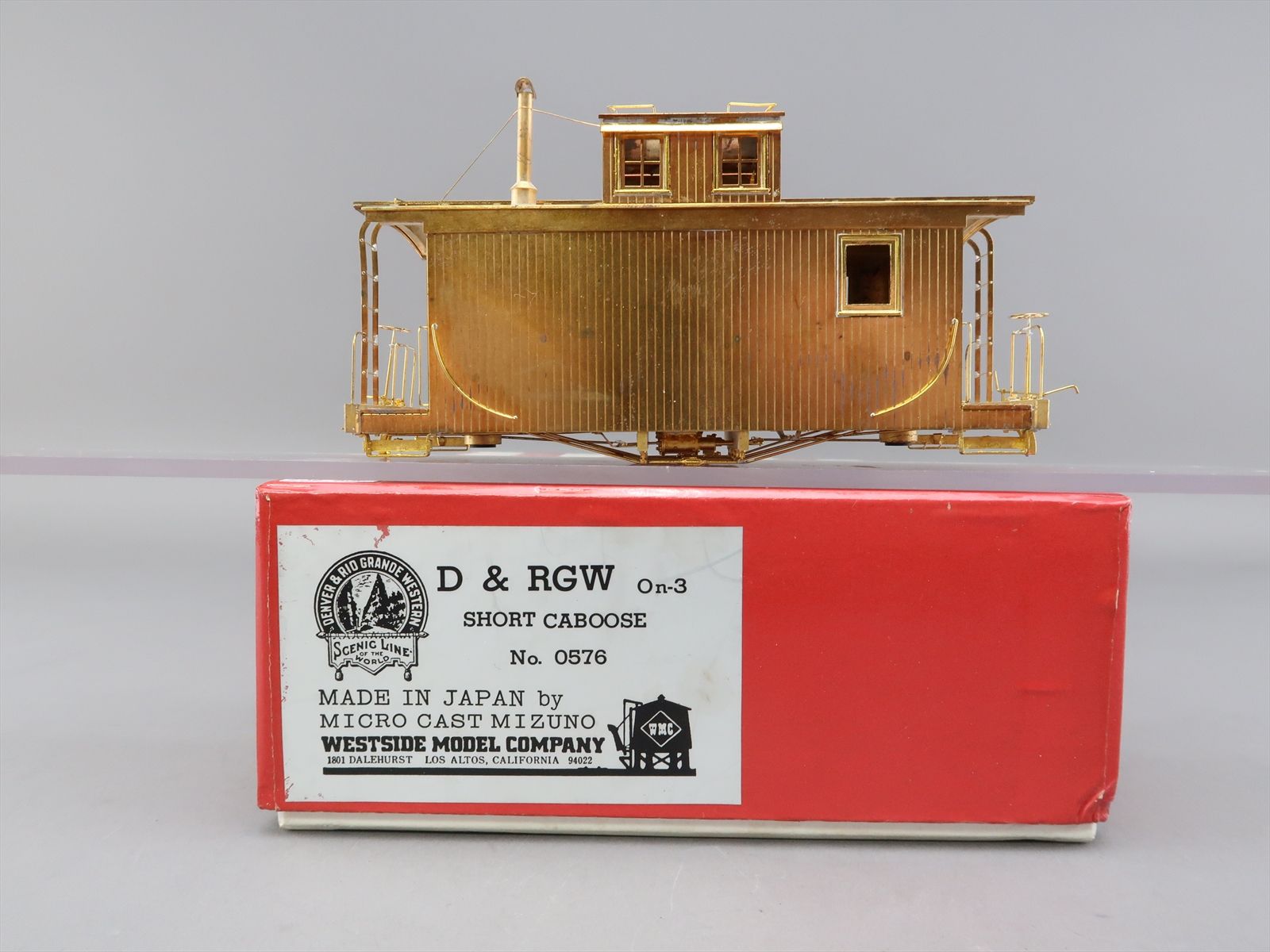 On3 Brass Model - WMC D&RGW Rio Grande Short Caboose #0576 - Unpainted ...