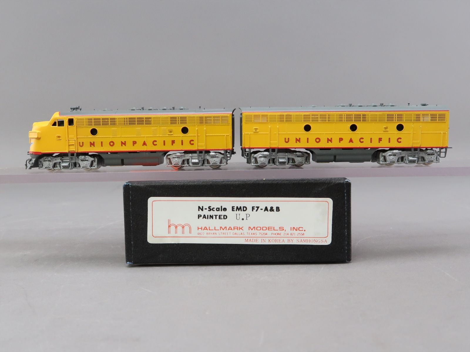 N Brass Model - Hallmark UP Union Pacific F7A/B Yellow & Gray - F/P ...