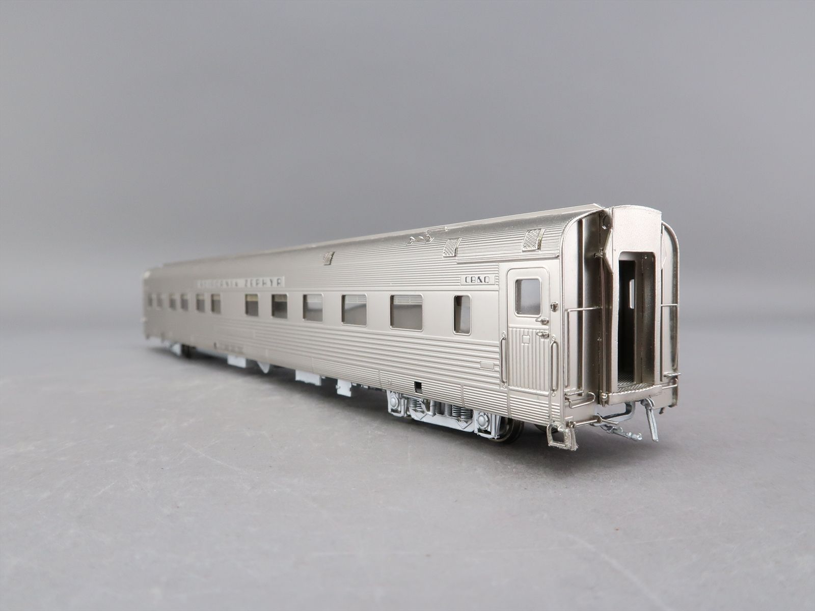 HO Brass Model - SSL CZ04 CB&Q Burlington California Zephyr 10-6 Sleeper Silver Falls - F/P - Ajin