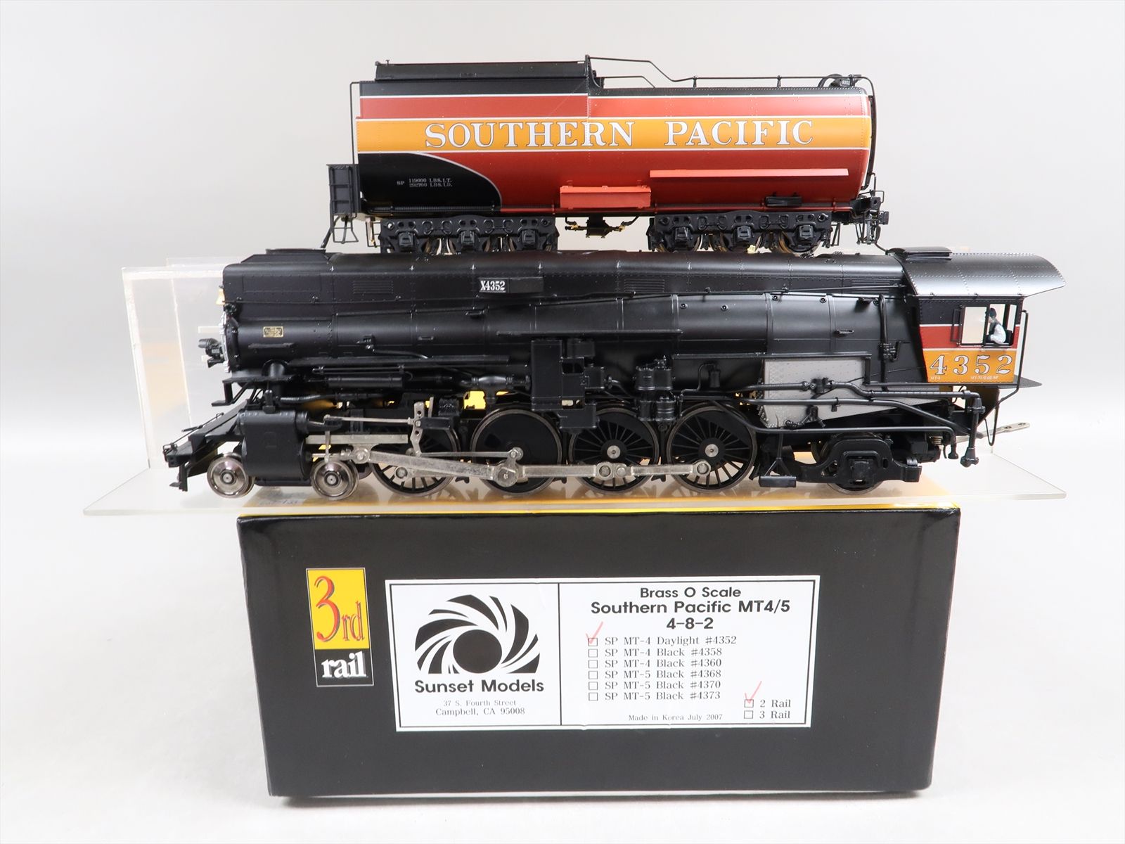 O Brass Model - SS Sunset SP Southern Pacific MT-4 4-8-2 Daylight #4352 ...