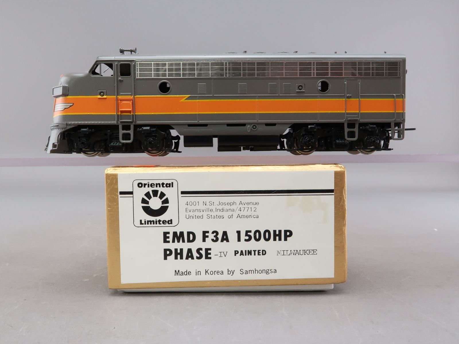 HO Brass Model - Oriental Milwaukee Road EMD F3 F3A 1500HP Phase IV - F/P - 1988 Run - Samhongsa
