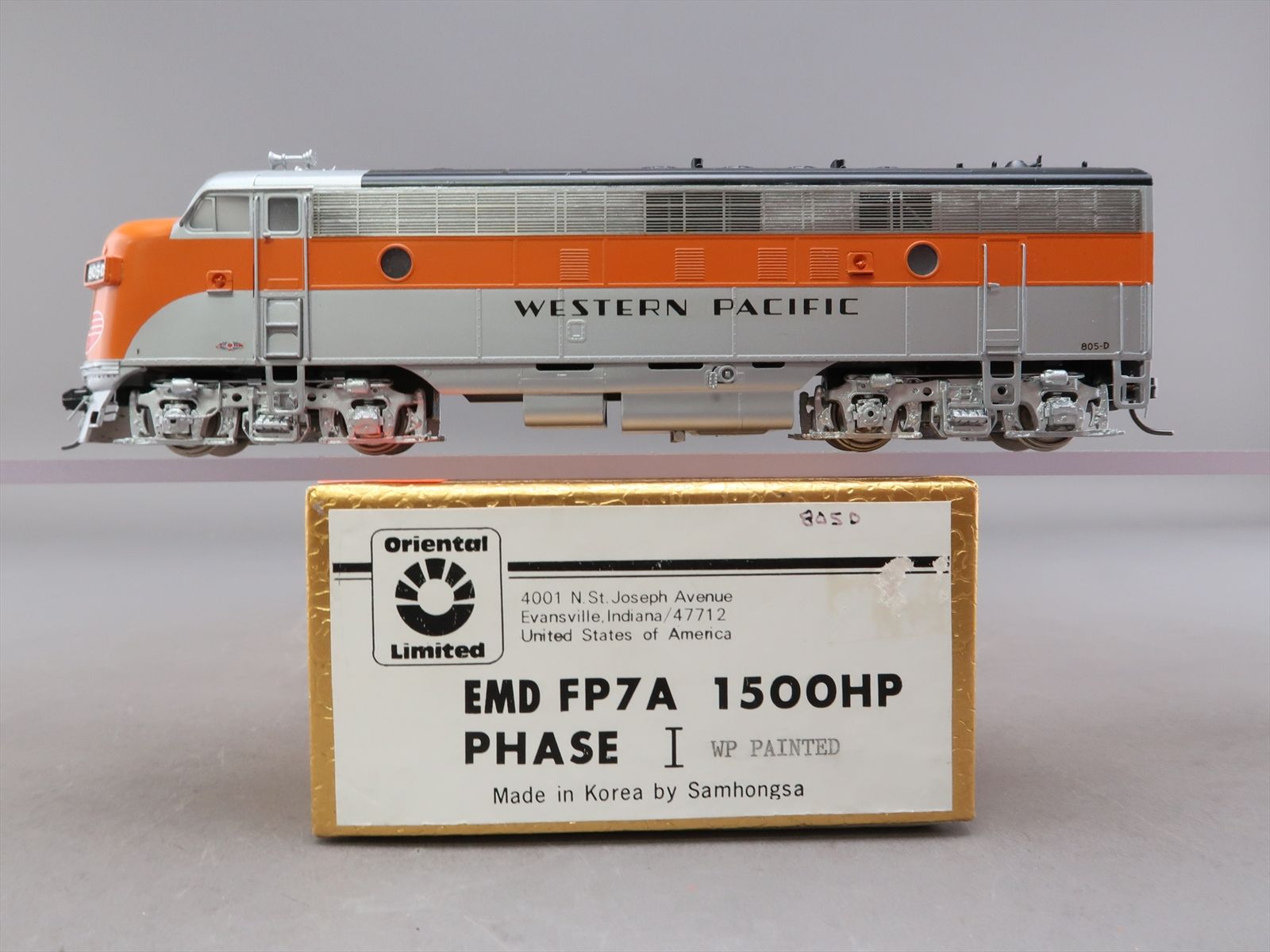 HO Brass Model - Oriental WP Western Pacific EMD FP7A 1500HP Phase 1 - F/P - Samhongsa