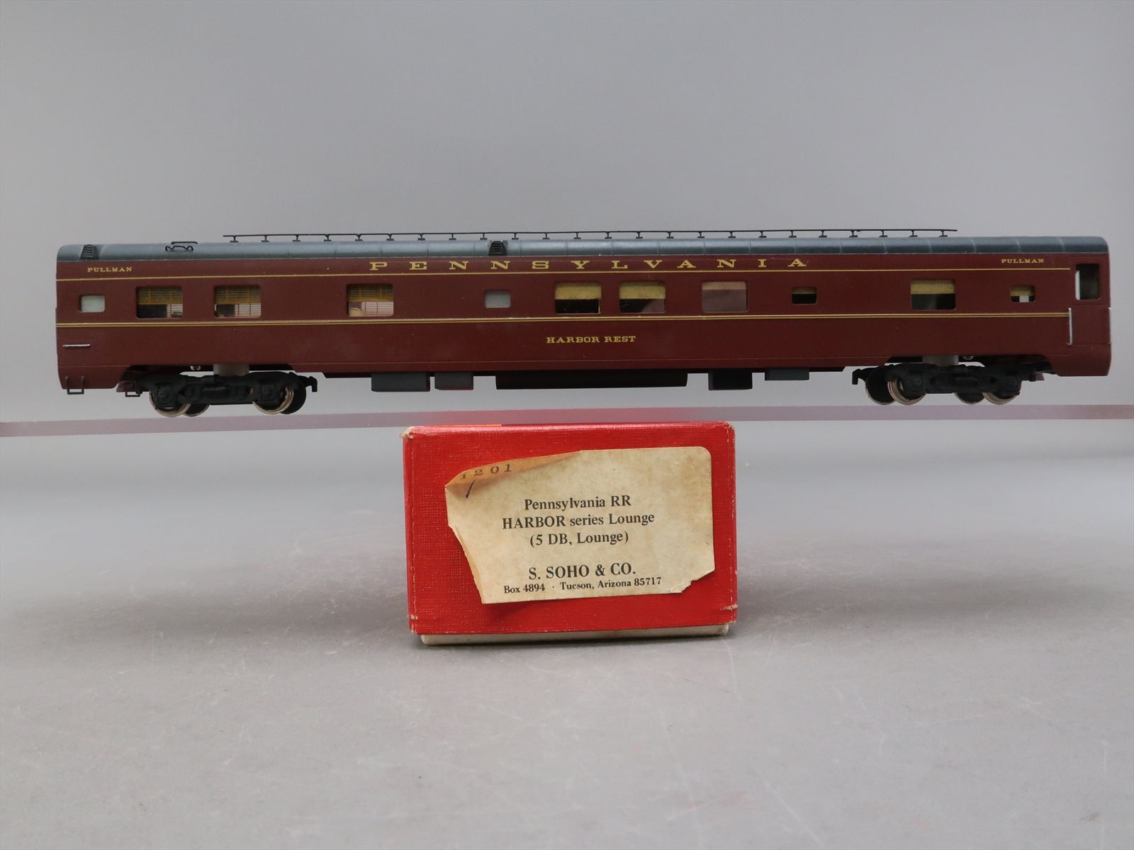 HO Brass Model - Soho 1201 PRR Pennsylvania 5 DB Lounge HARBOR REST - Poor Custom - 1976 Run ...
