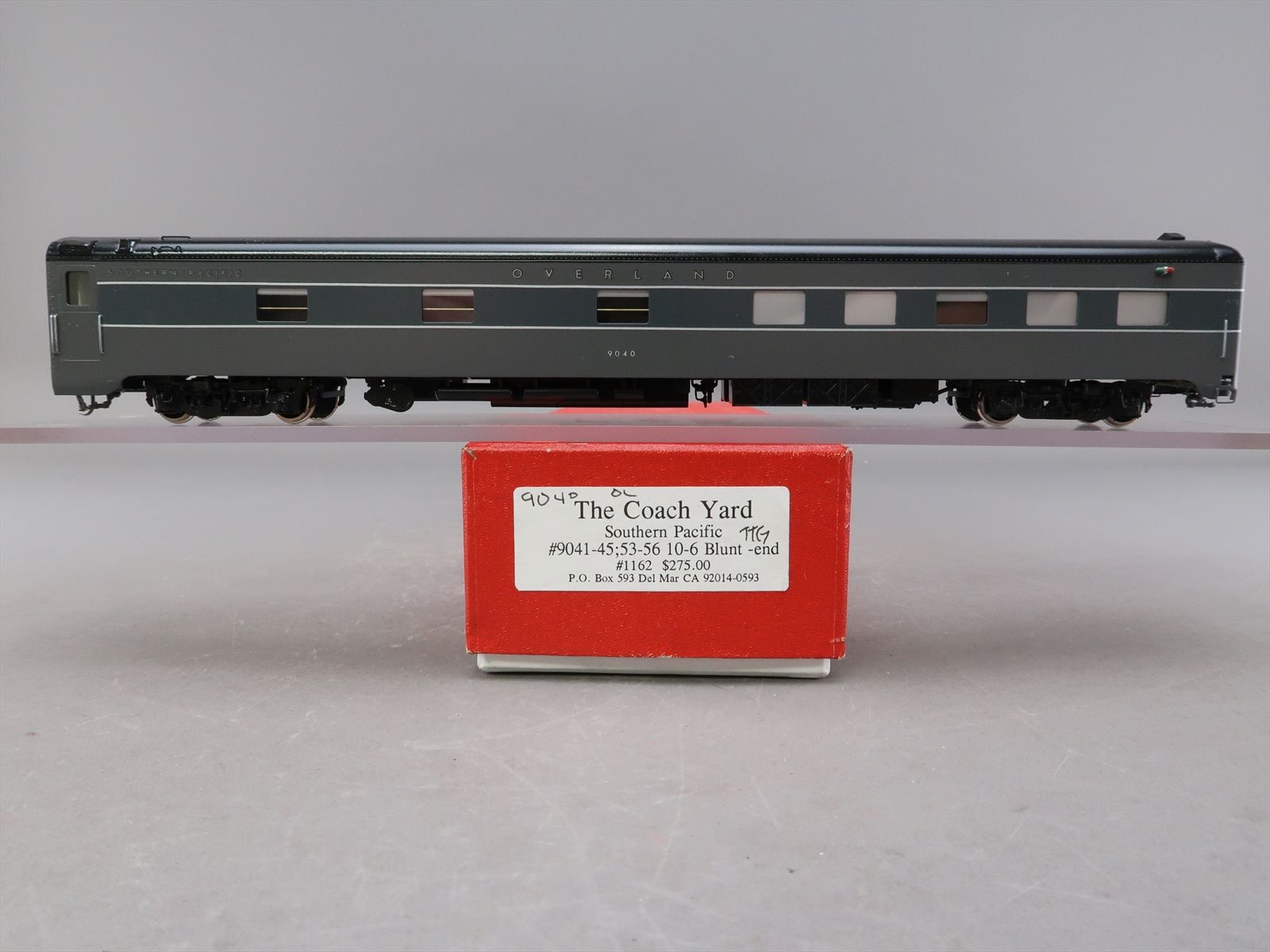 HO Brass Model - TCY 1162 SP Southern Pacific 10-6 Blunt End Sleeper ...