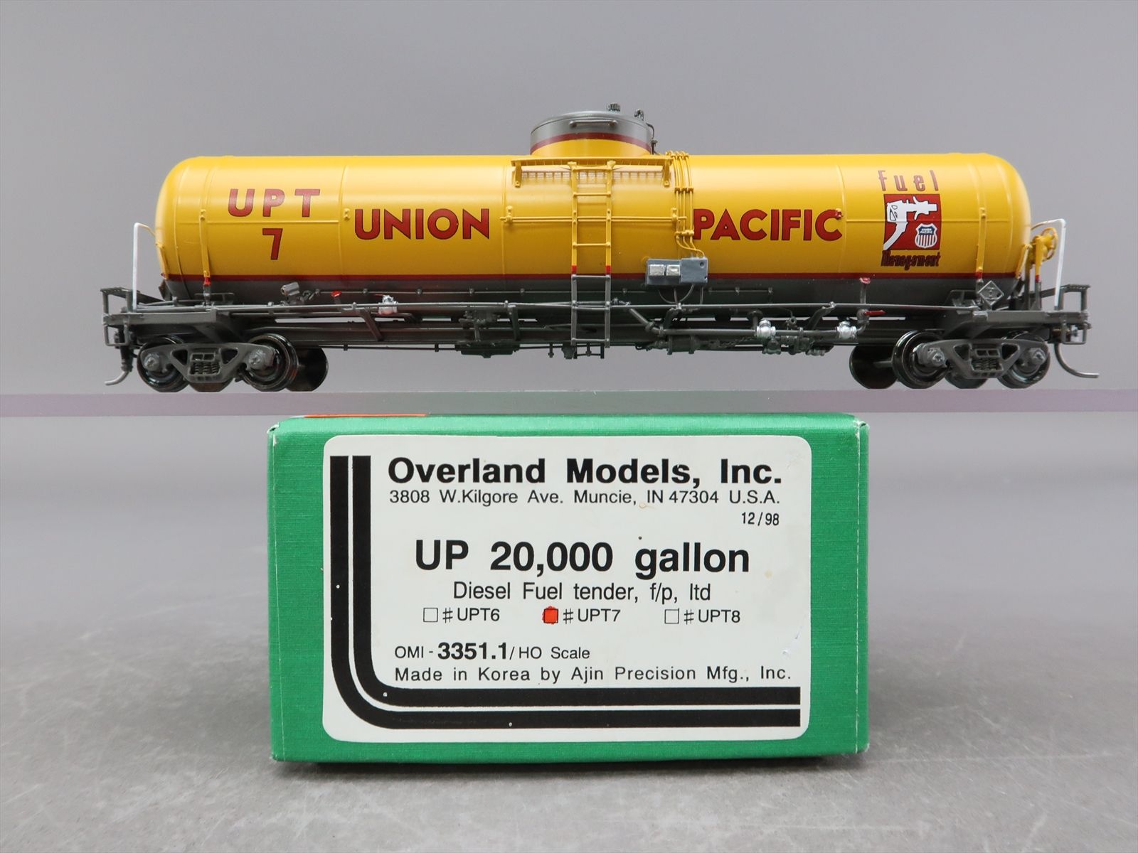 HO Brass Model - OMI 3351.1 UP UPT Union Pacific 20,000 Gallon Diesel ...