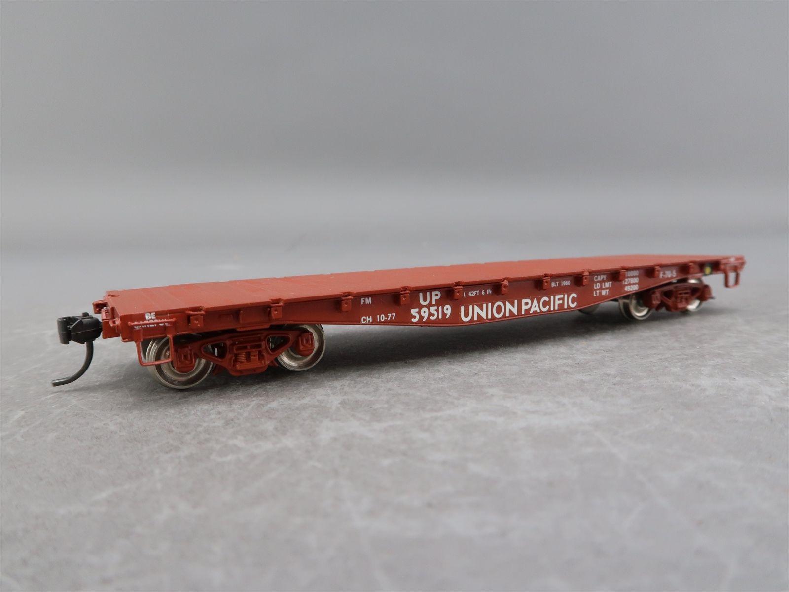 HO Brass Model - OMI 1331 UP Union Pacific 40' Flatcar #59519 - Pro ...