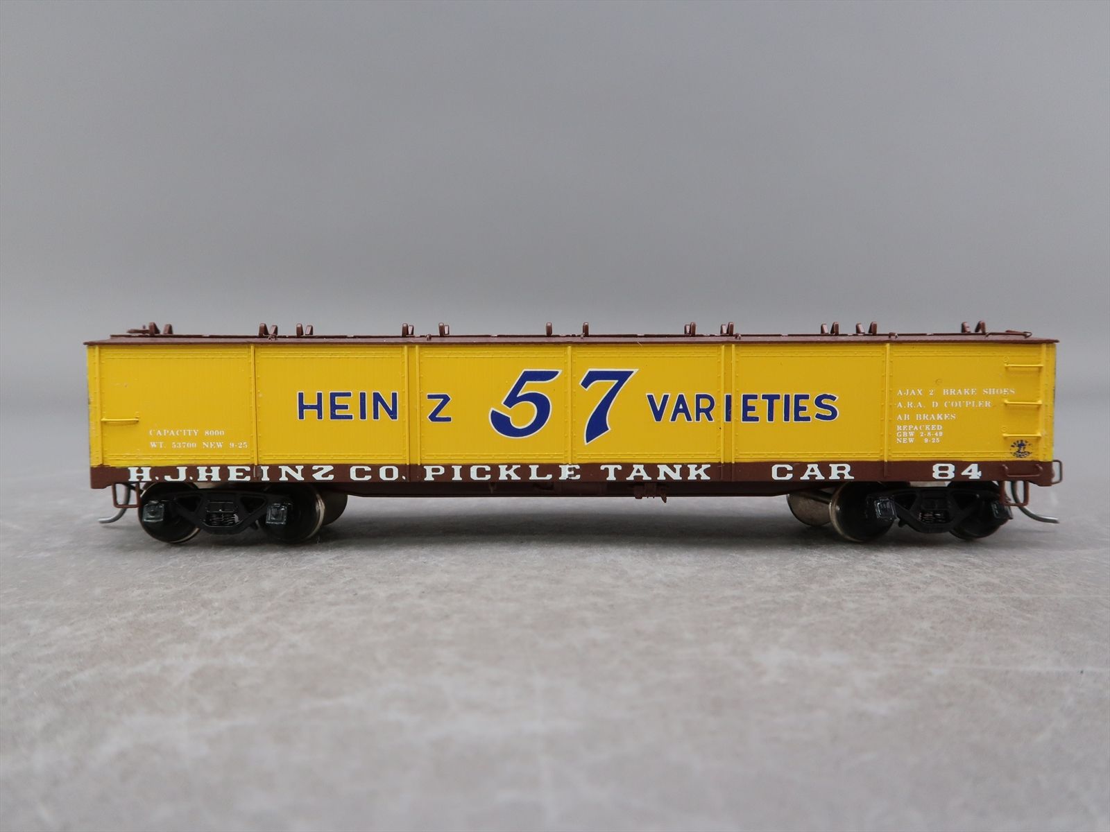 HO Brass Model - OMI 3156.1 HJHX Heinz 57 Pickle Tank Car #84 - F/P ...