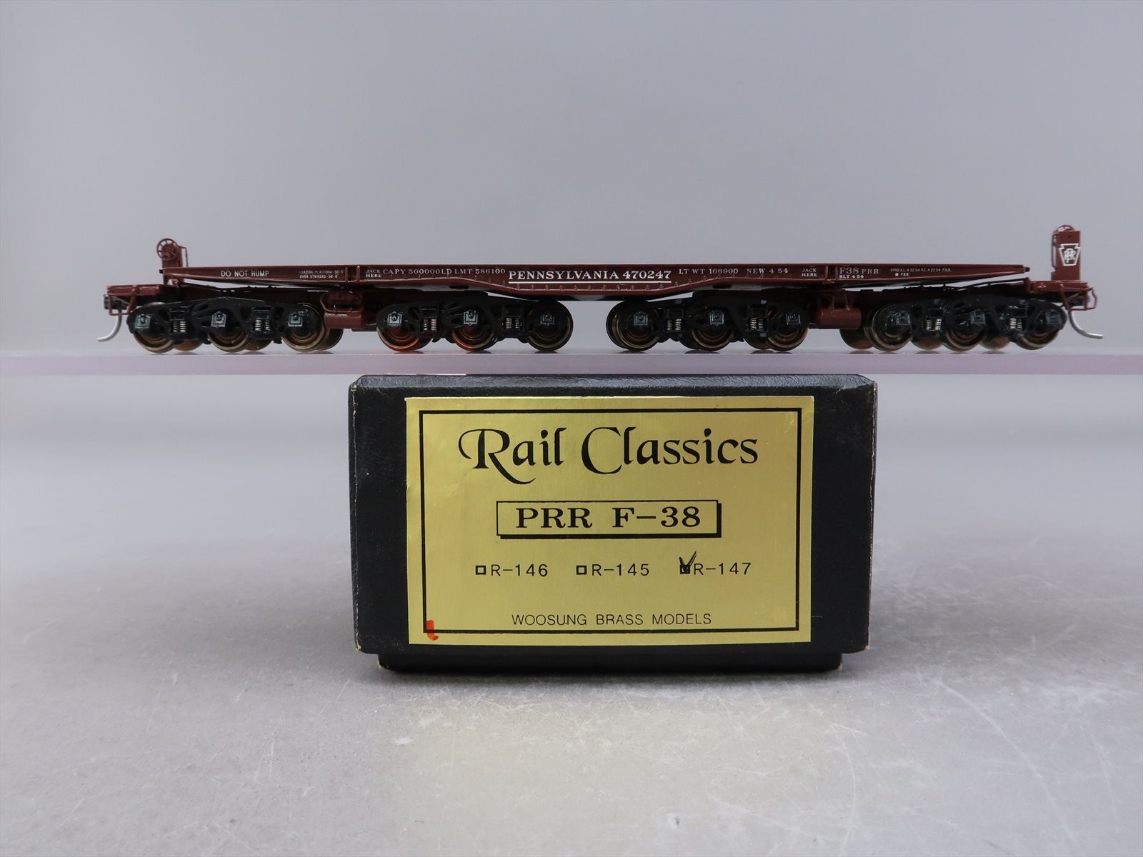 HO Brass Model - RC Rail Classics R-147 PRR Pennsylvania F-38 Flatcar ...