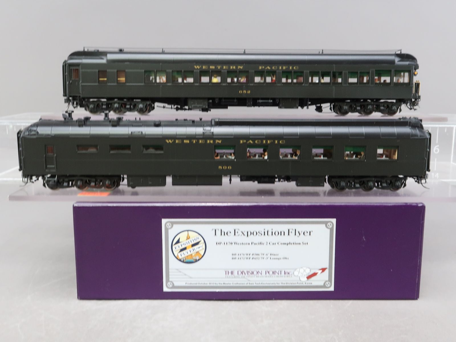 HO Brass Model - DP 1170 WP Western Pacific Exposition Expo Flyer 2-Car Completion Set Diner ...