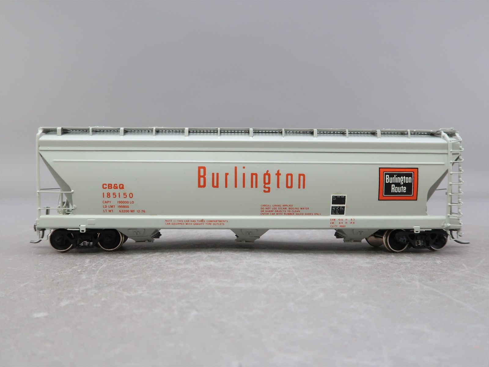 HO Brass Model - OMI 3092 CB&Q Burlington ACF Centerflow Covered Hopper ...