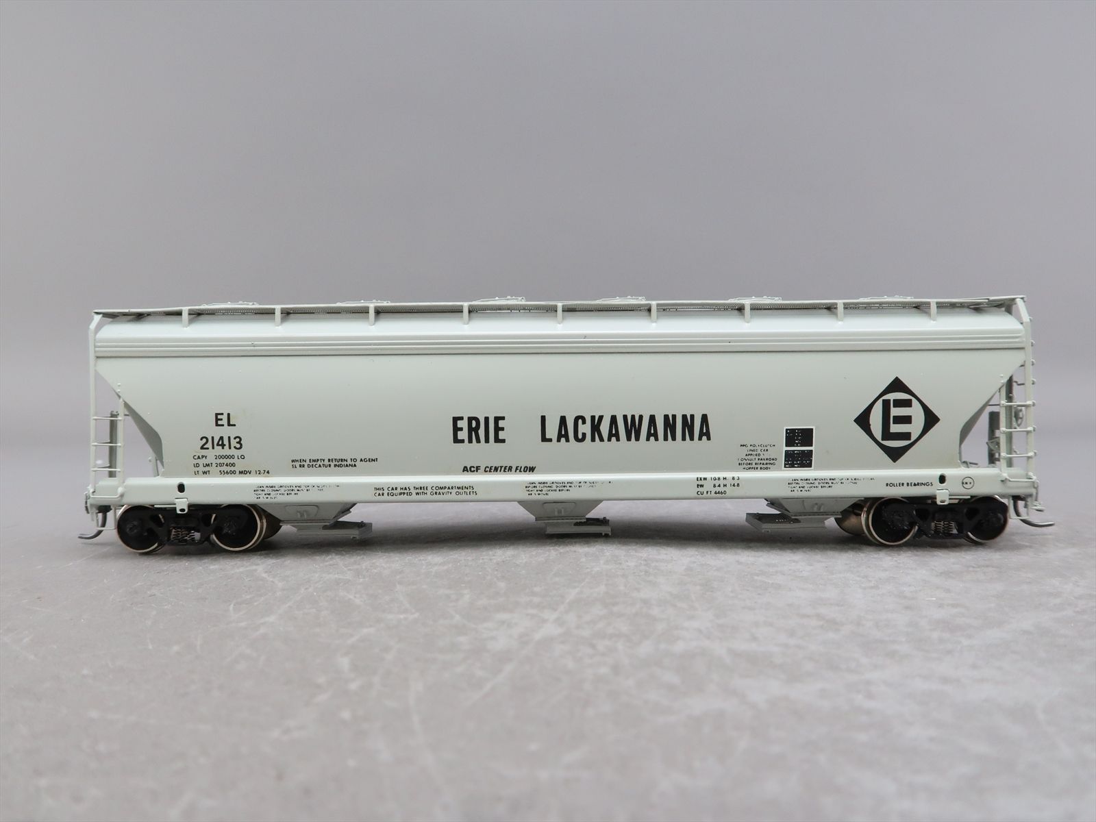 HO Brass Model - OMI 3091 EL Erie Lackawanna ACF 3 Bay Centerflow 4650 ...