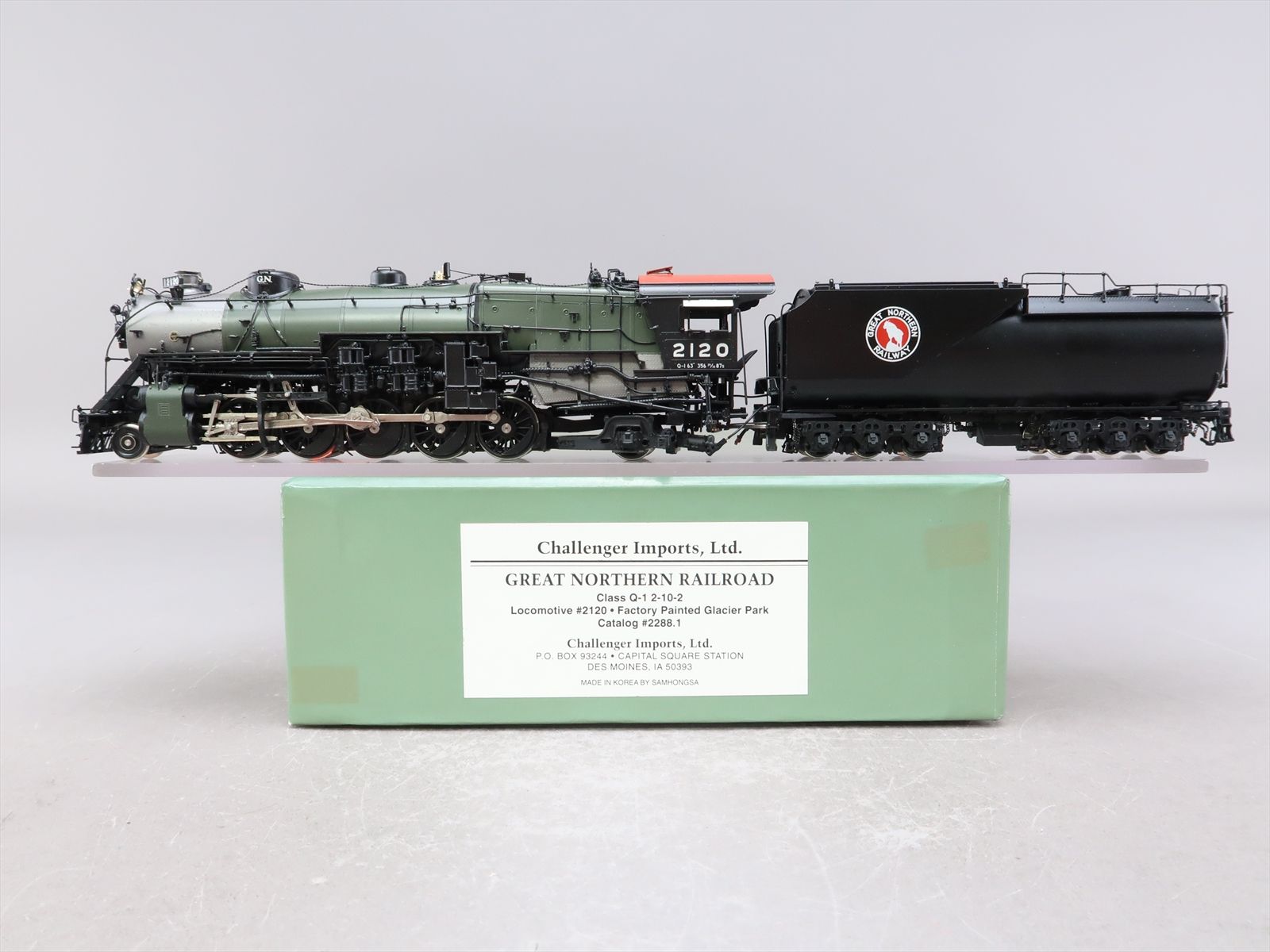 HO Brass Model - CIL 2288.1 GN Great Northern Q-1 2-10-2 Glacier Park ...