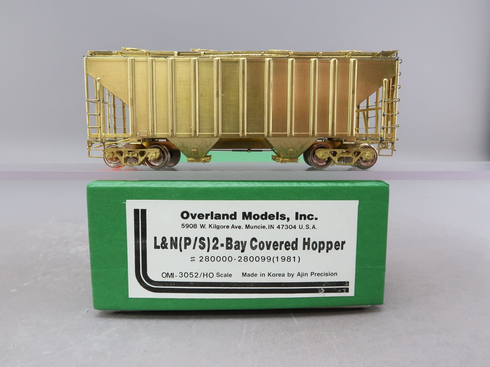 HO Brass Model - OMI 3052 L&N CSX CSXT 2 Bay P/S Covered Hopper #280000 ...