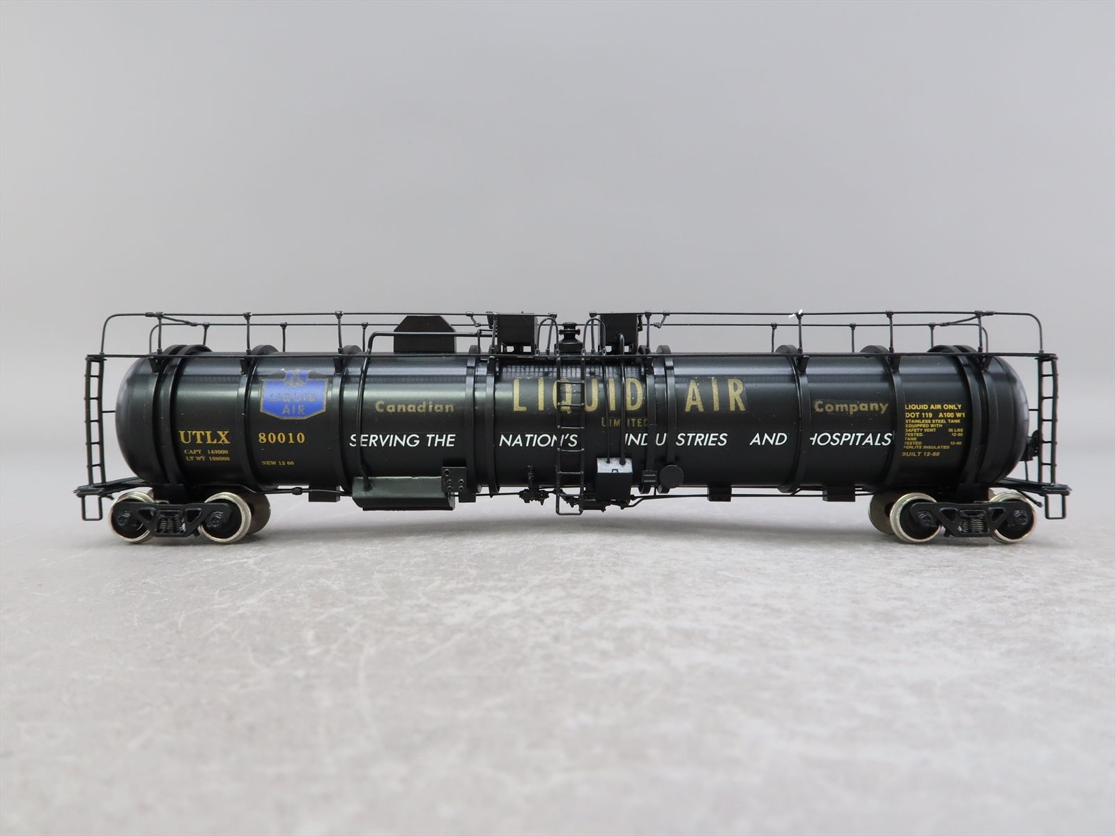 HO Brass Model - OMI 3029 UTLX Canadian Liquid Air Company 61' Liquid ...